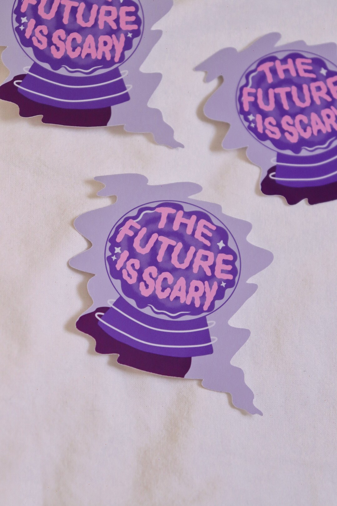 SCARY FUTURE Crystal Ball Vinyl Sticker Waterproof Glossy Die Cut ...