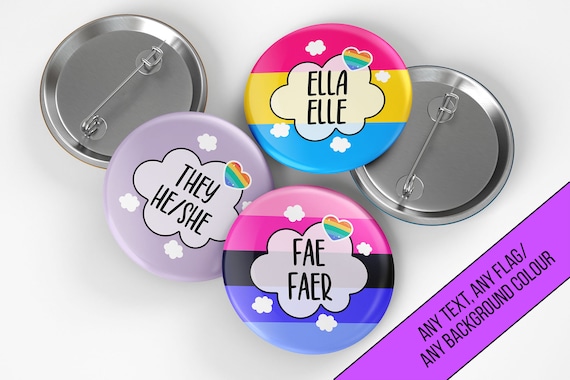 Bulk Pronoun Pin Pronoun Button Badge Pronouns Pin Button - Etsy