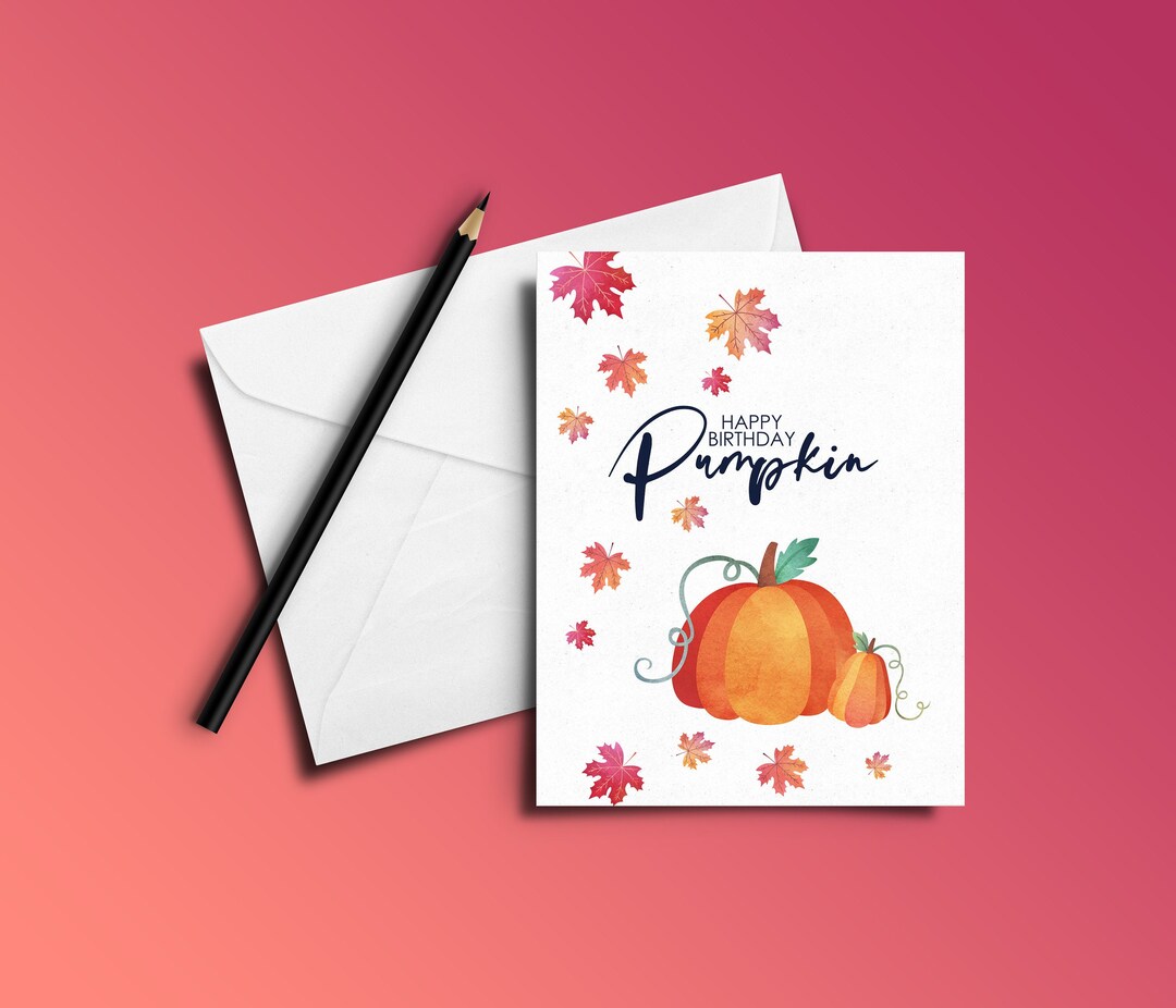 Fall Birthday Card | Autumn Birthday Card | Birthday Card | Happy ...