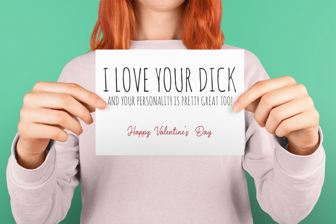 I Love Your Dick Valentines Day Card For Him Funny Valentines Day Card
