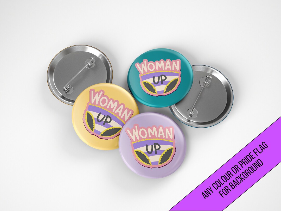 Feminist Badge | Feminist Pin | Custom Pin Badge | Woman up Badge ...