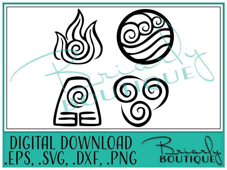 Avatar the Last Airbender Nation Symbols Cut File for - Etsy