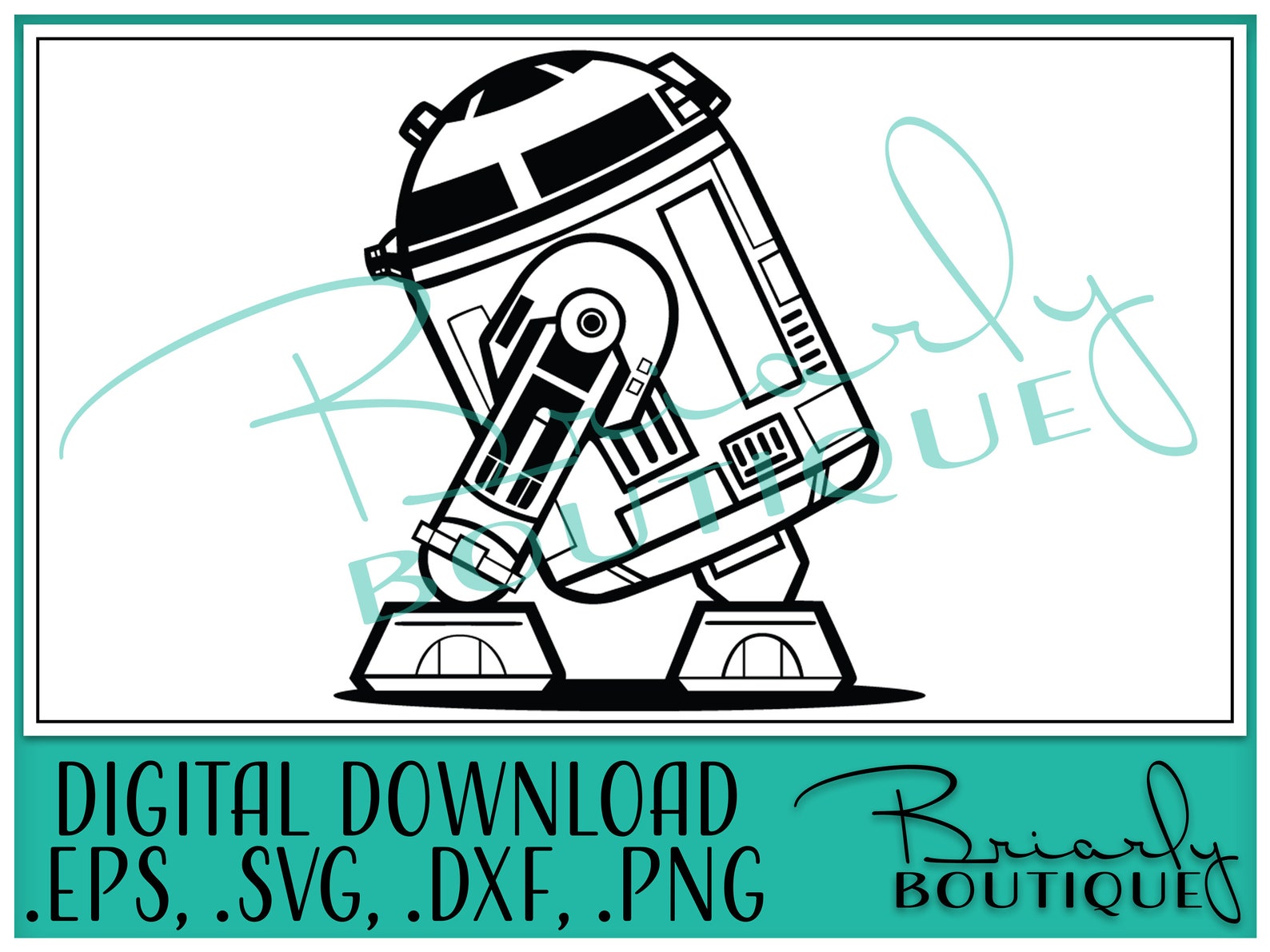 R2D2 Silhouette | Cut File for Silhouette, Cricut, Etc. - Etsy