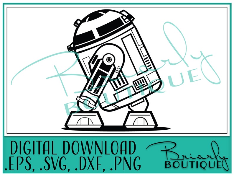 R2D2 Silhouette | Cut File for Silhouette, Cricut, Etc. - Etsy