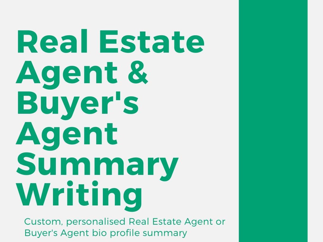 Custom Real Estate Agent Bio | Buyer's Agent Profile. Exactly What You ...