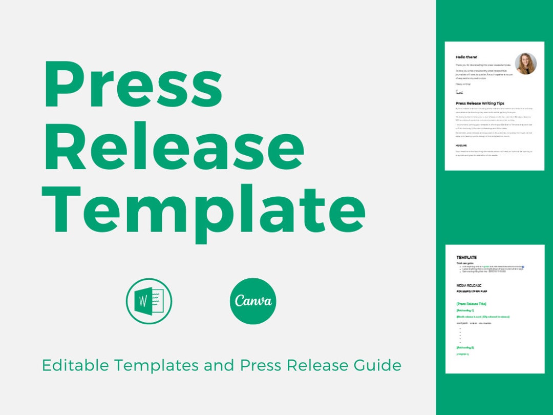Press Release Template | Media Release Customisable Template | PR ...