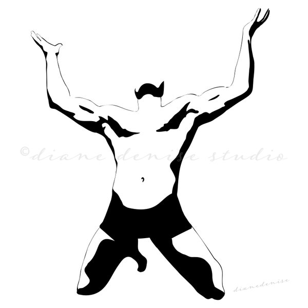 Abstract Male Figure - Etsy