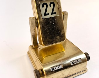 Vintage Metal Perpetual Flip Calendar - Etsy
