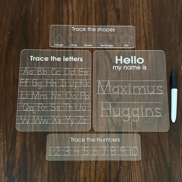 Letter Tracing Board - Etsy