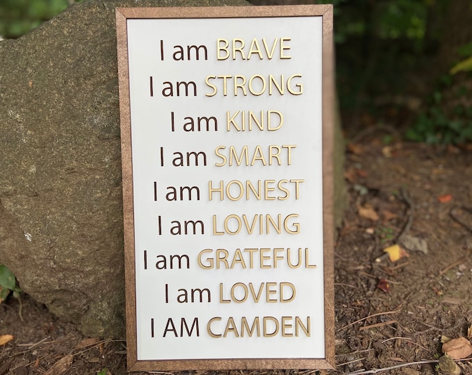 Affirmation Sign / Child Affirmations / Custom Affirmation Sign / Daily ...