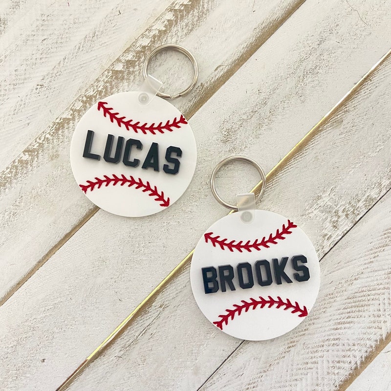 Baseball Keychain - Etsy
