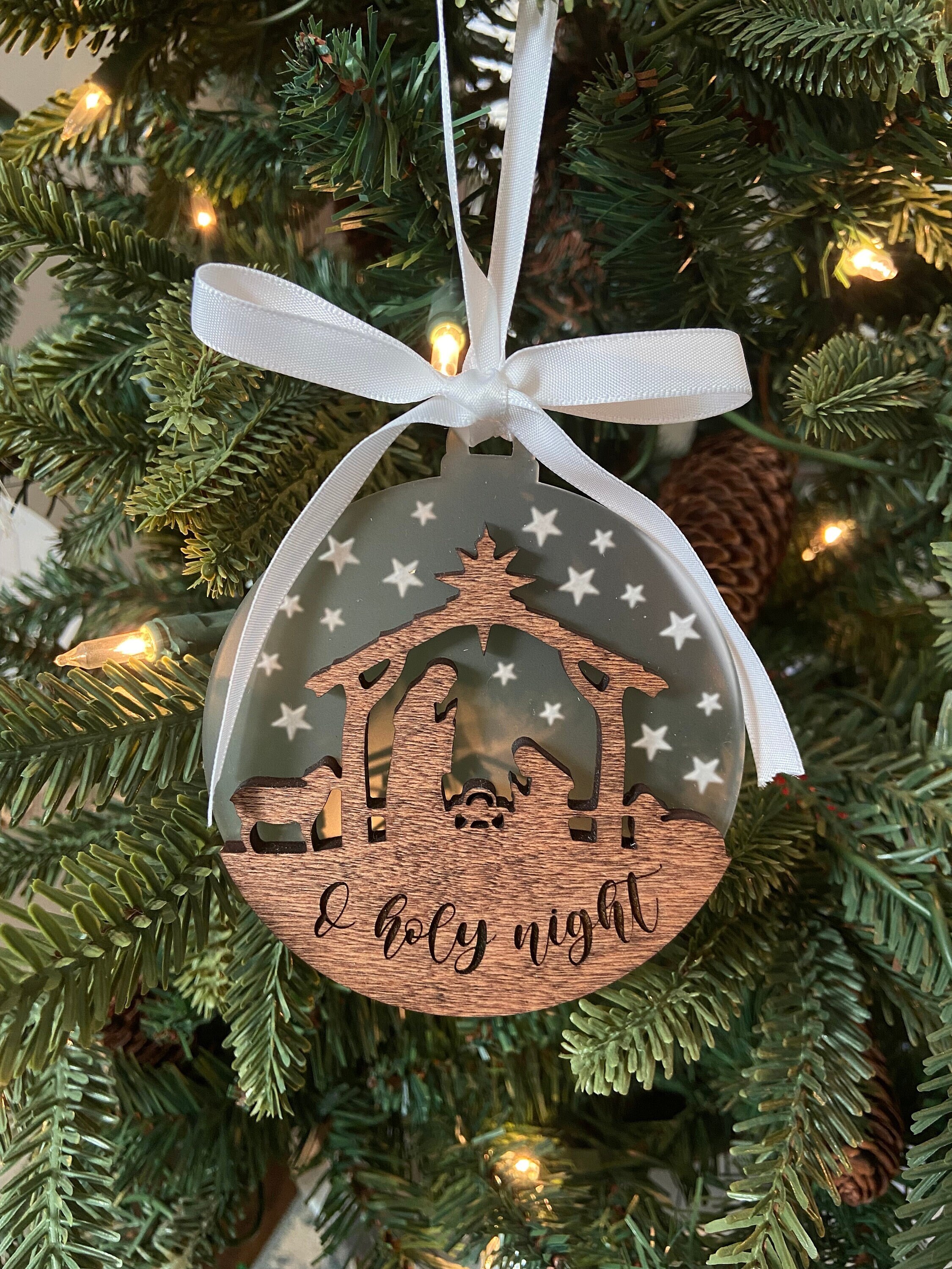 Christmas Ornament | Nativity | O Holy Night | Christmas Tree - Etsy