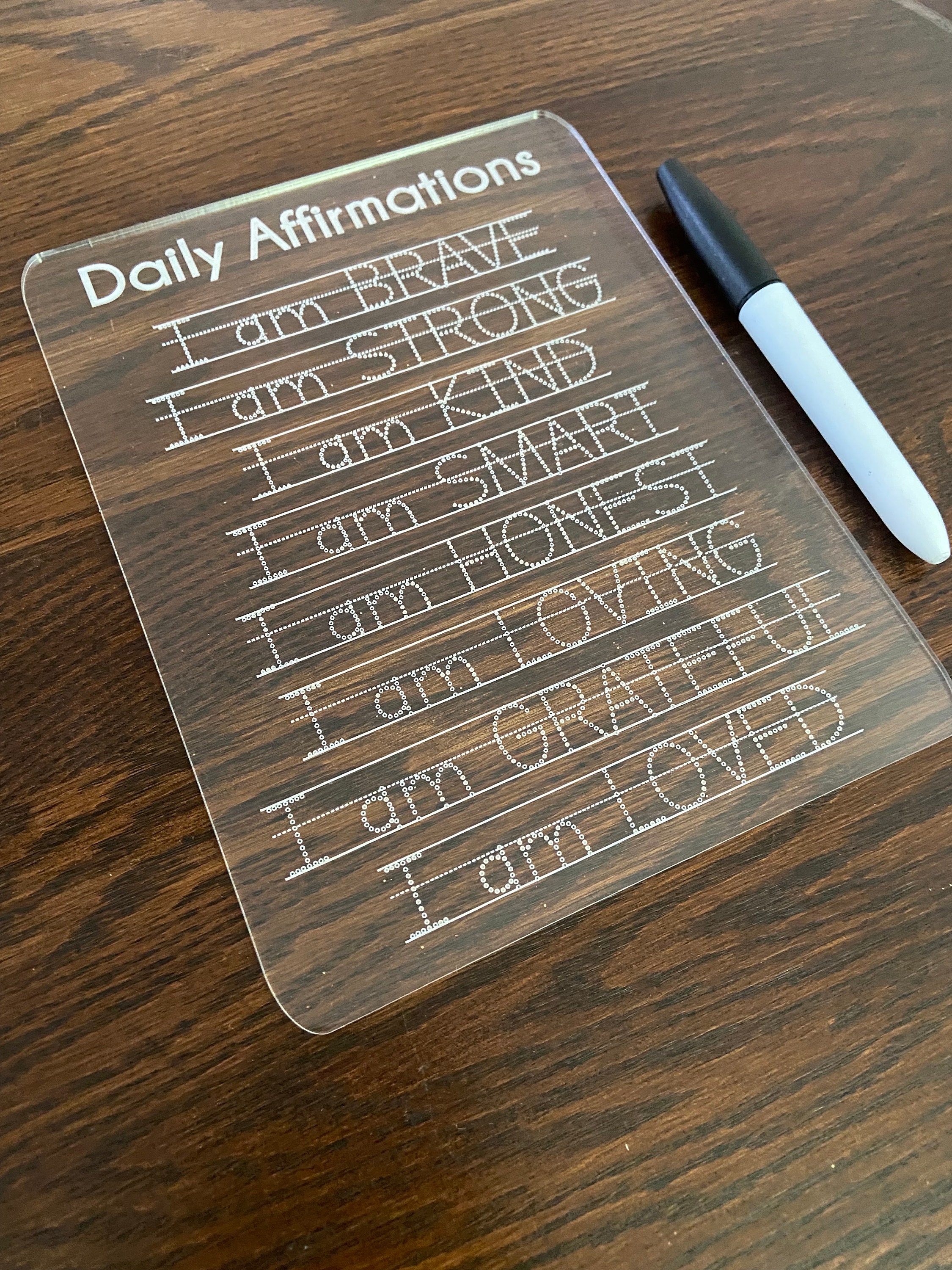 Daily Affirmation Tracing Board for Kids | Etsy
