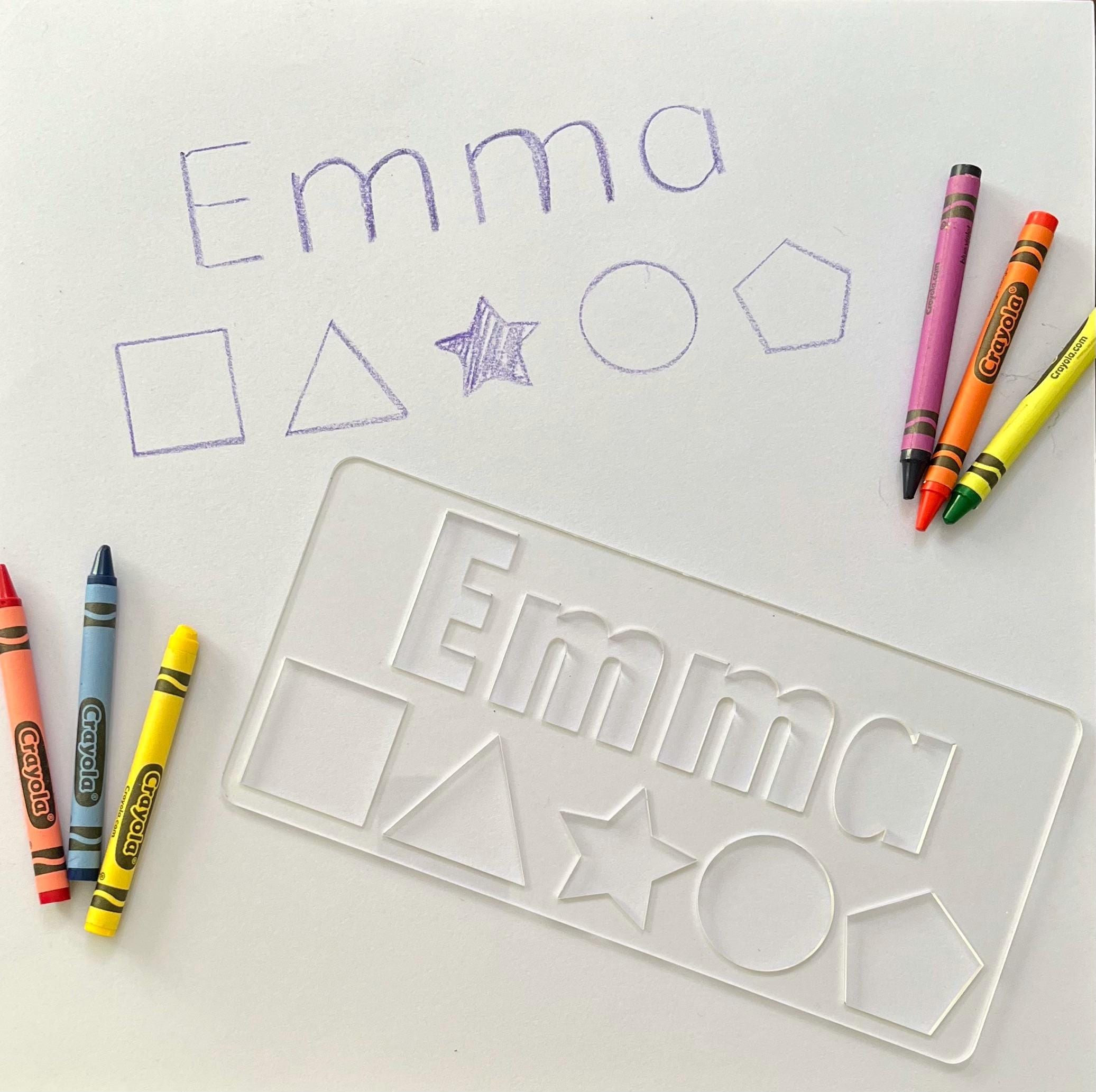 Personalized Name Stencil: Acrylic Learning Tool for Kids - Etsy