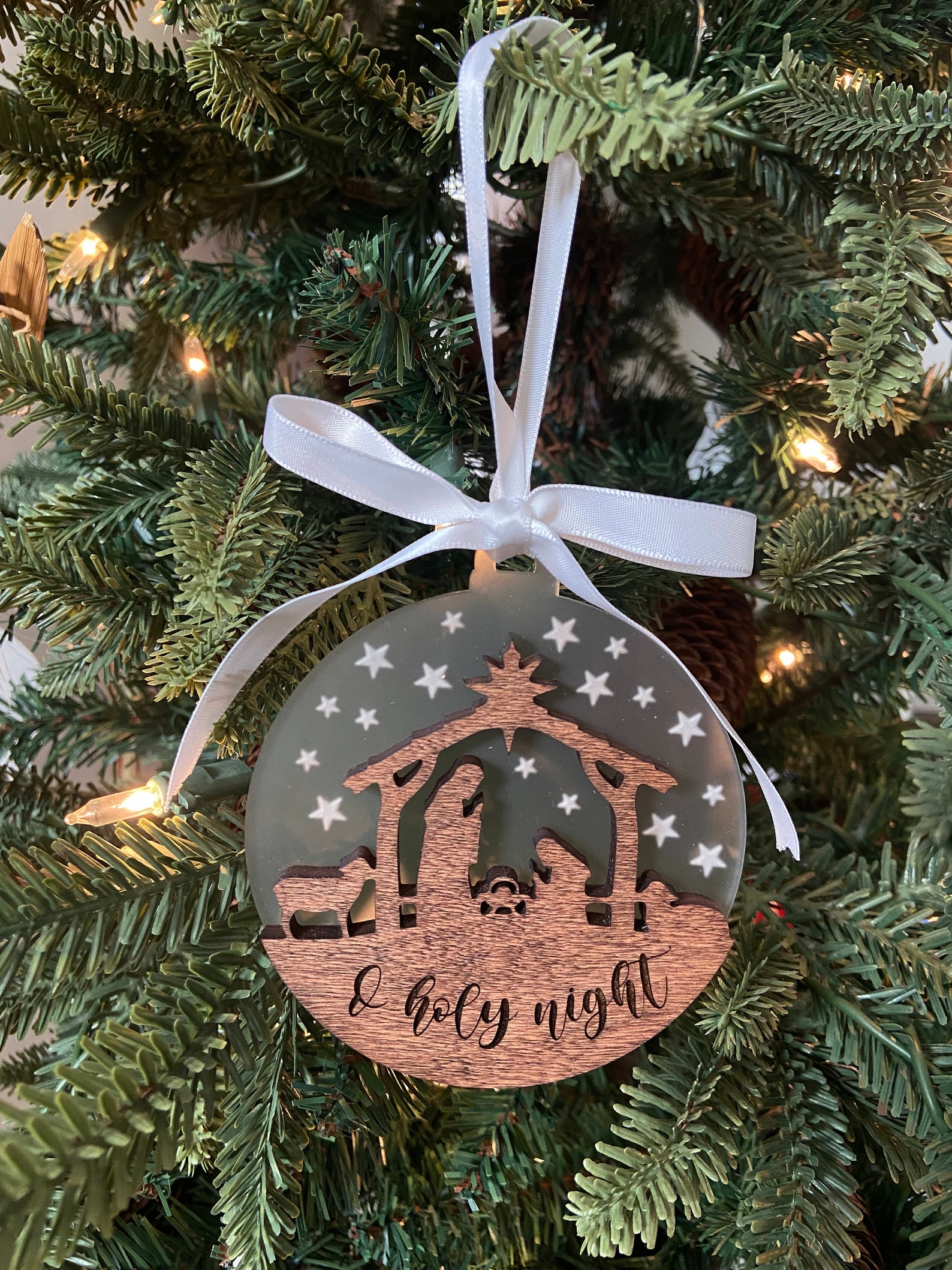 Christmas Ornament | Nativity | O Holy Night | Christmas Tree - Etsy