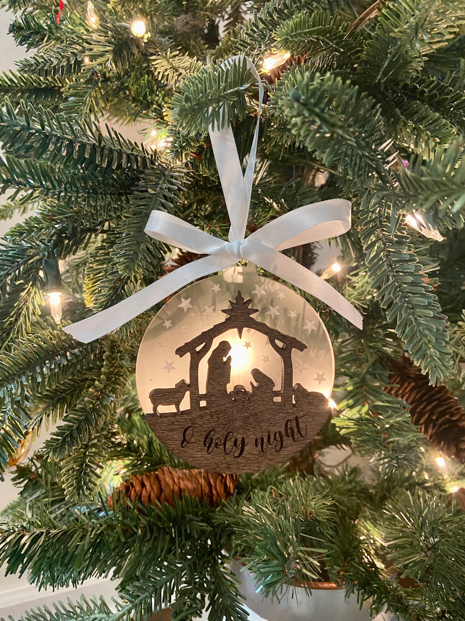 Christmas Ornament | Nativity | O Holy Night | Christmas Tree - Etsy