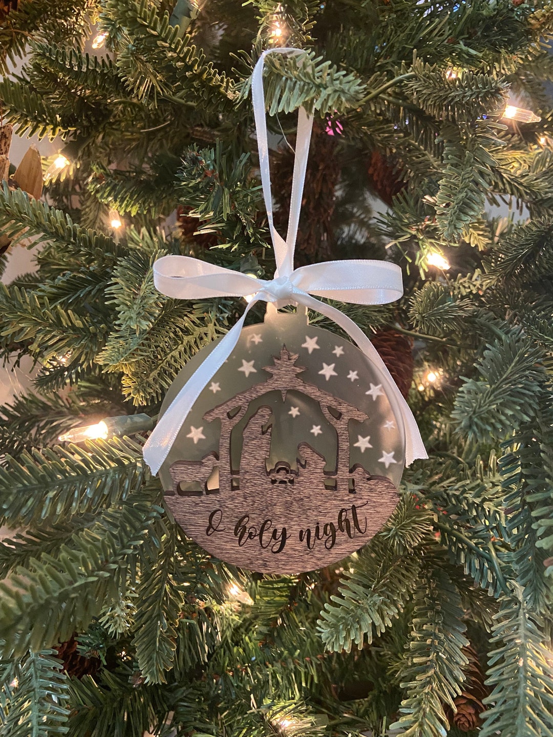 Christmas Ornament | Nativity | O Holy Night | Christmas Tree - Etsy