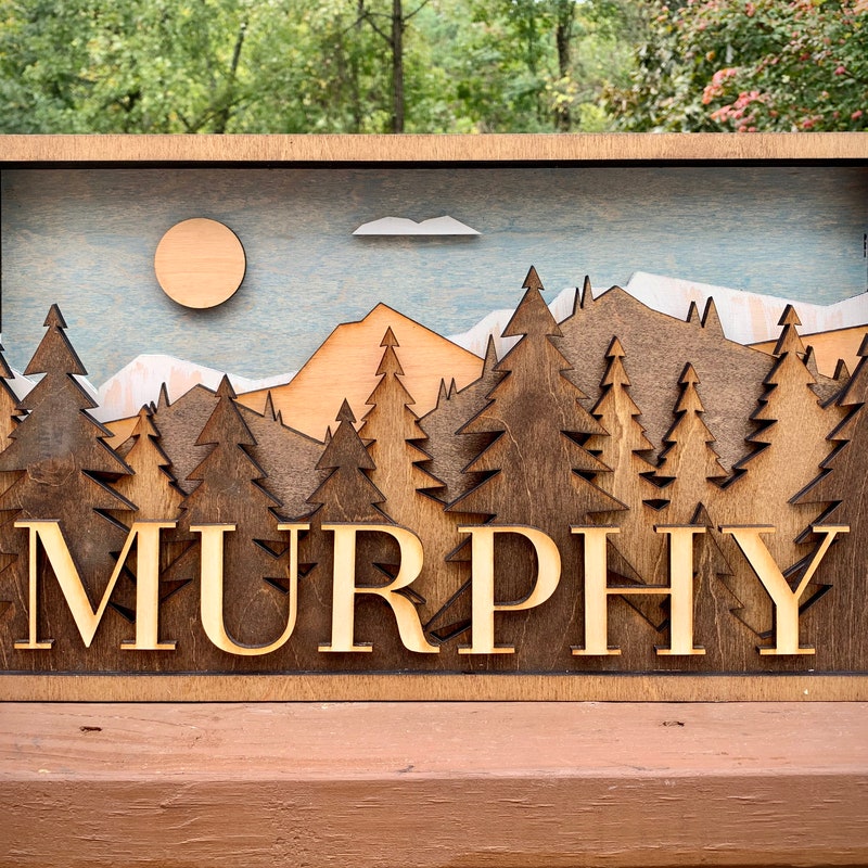 Wood Mountain House Signs - Etsy