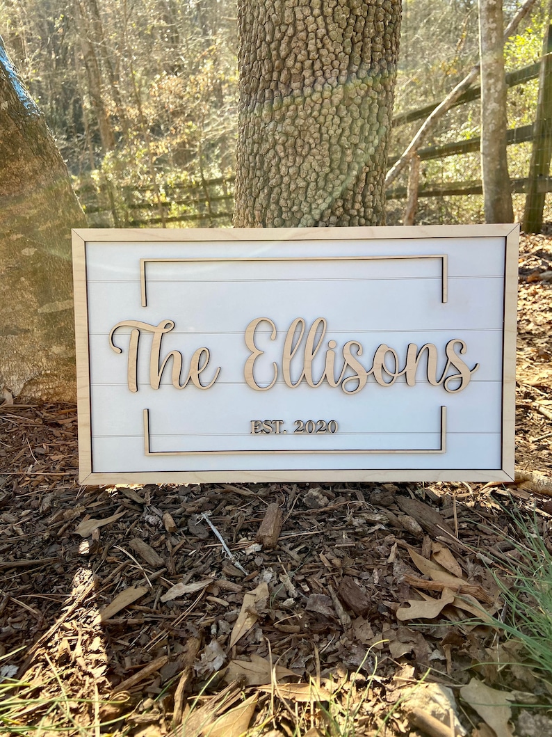 Shiplap Family Sign / Family Sign / Personalized Shiplap Sign | Etsy