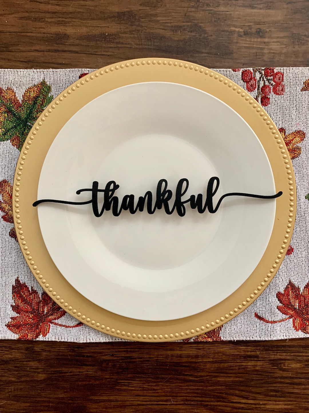 Thanksgiving Plate Decor, Holiday Hosting, Home Decor, Thankful ...