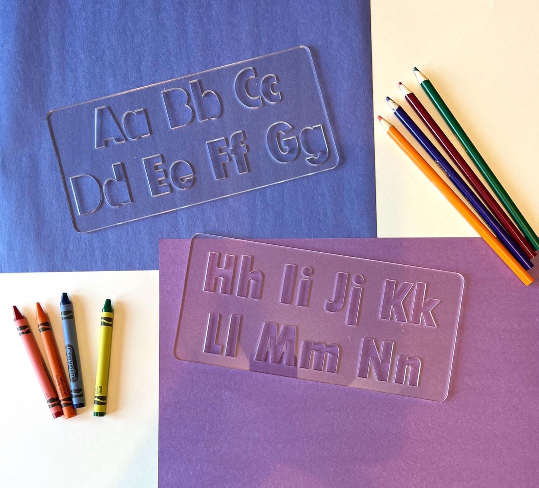 Alphabet Learning Stencil, Child Learning Tool, Numbers Stencil, Gift ...