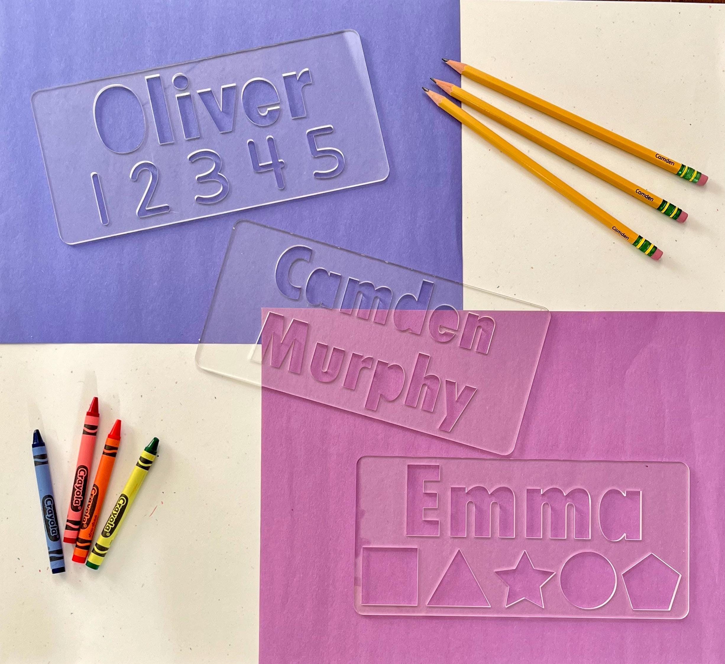 Personalized Name Stencil: Acrylic Learning Tool for Kids - Etsy