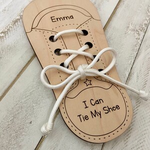 Shoe Tying Practice / Shoe Tying / Practice / Montessori Wooden I Can ...