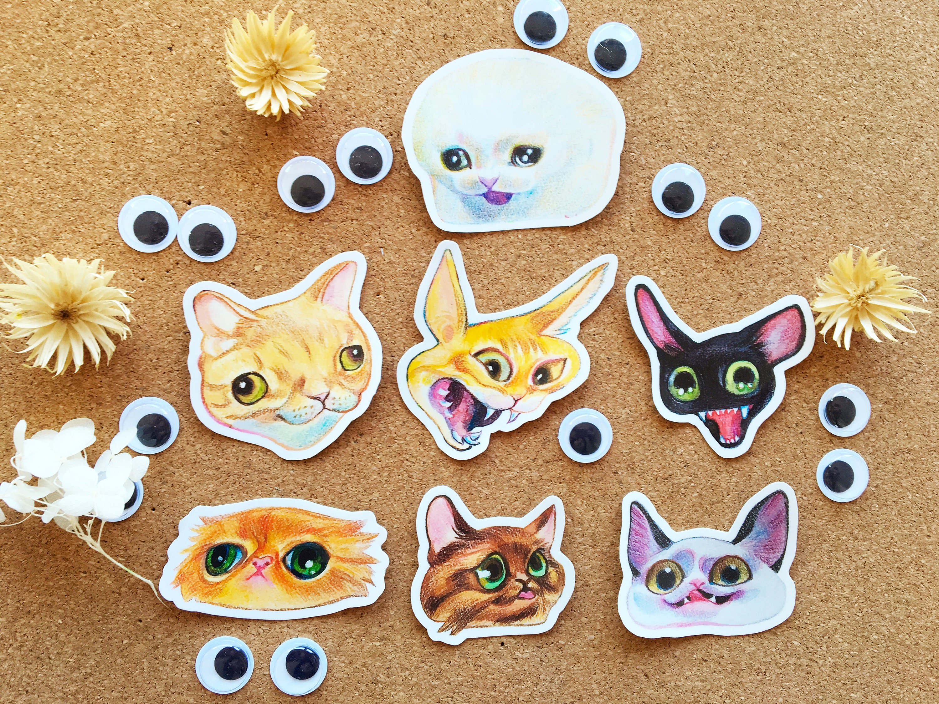 Sad Boi Cat /cat Meme Stickers Pack/meme Sticker/funny | Etsy