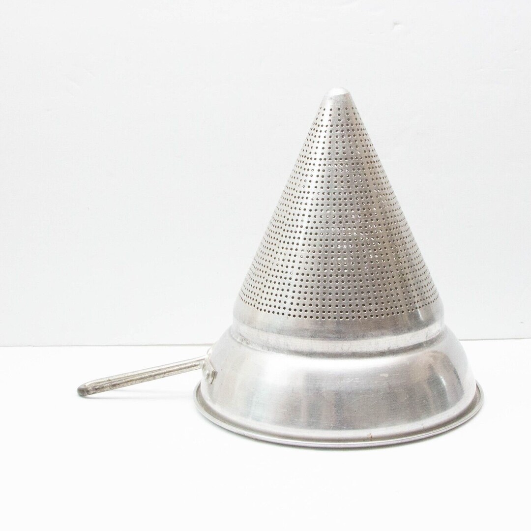 Vintage Aluminum Conical Colander Strainer Sieve 1950s Kitchen Canning ...