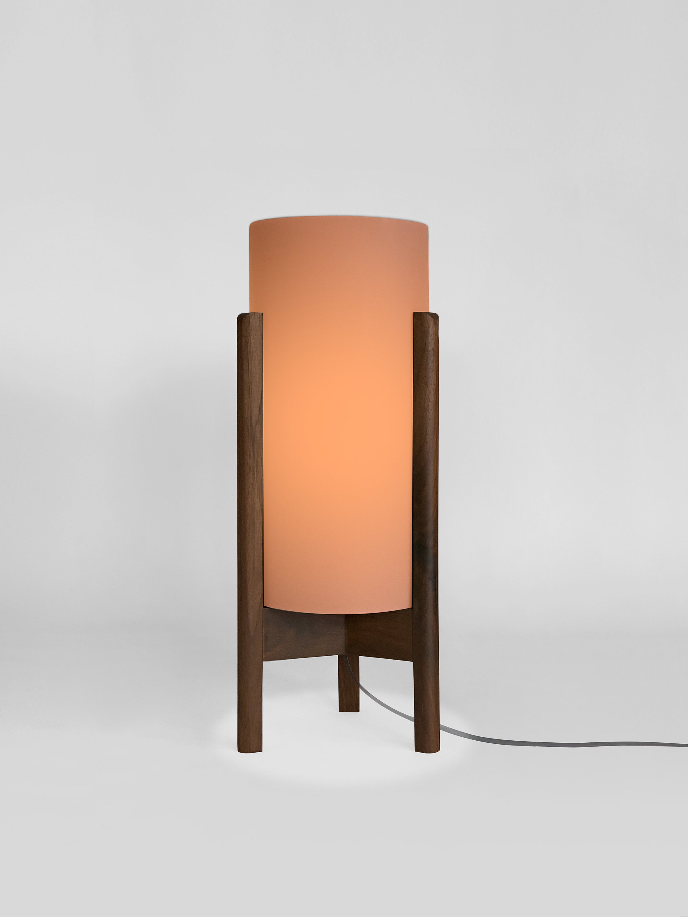 Pink Mid-century Inspired Translucent Table Lamp - Etsy