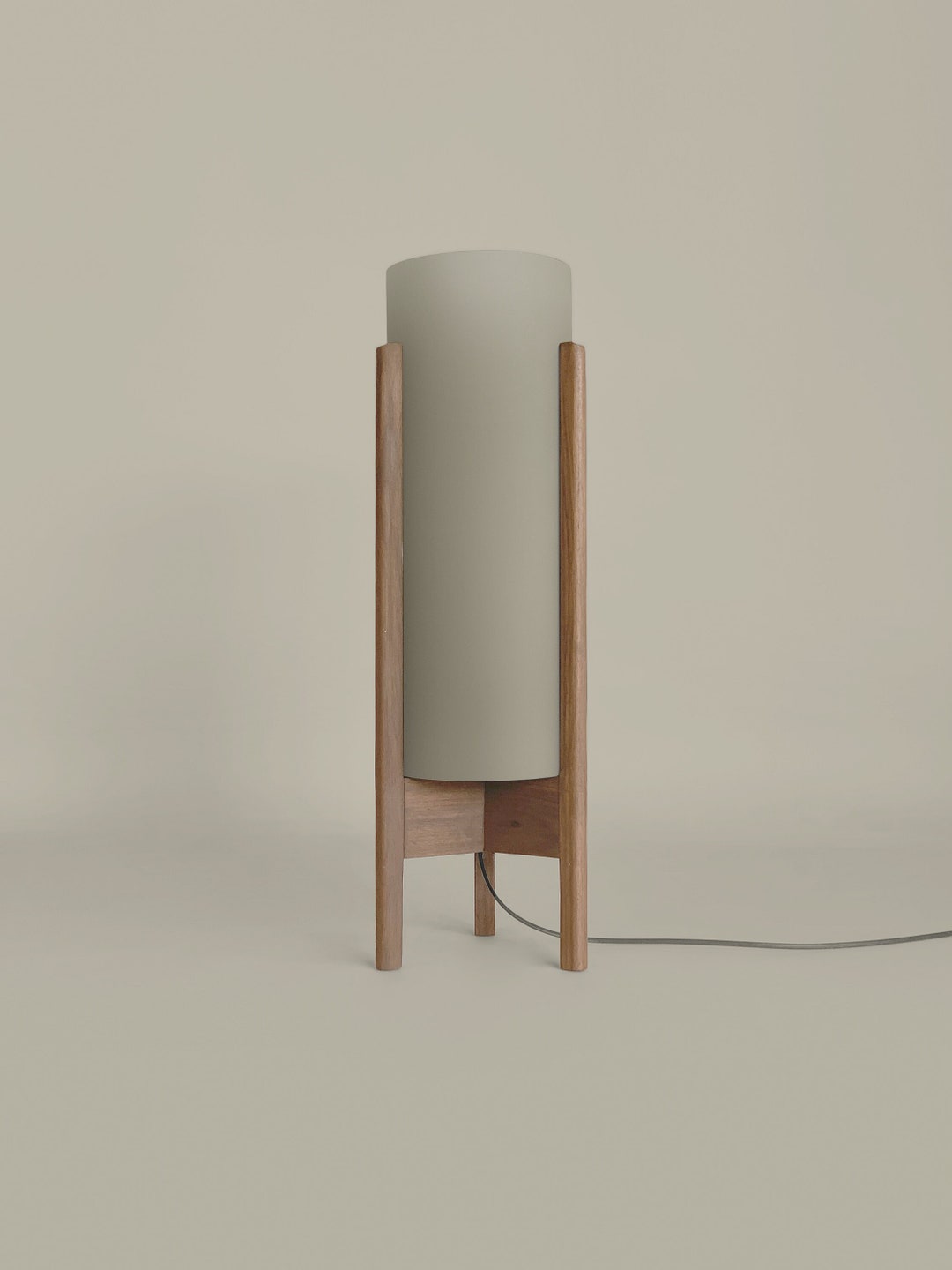 Grey Translucent Mid-century Inspired Tall Lamp - Etsy