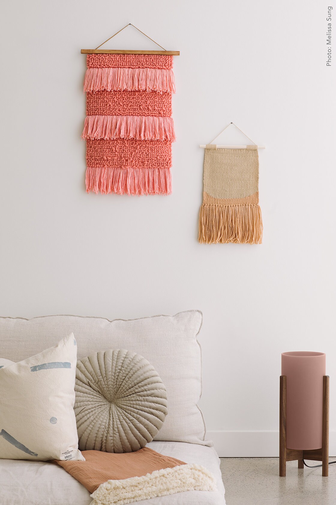 Pink Mid-century Inspired Translucent Table Lamp - Etsy