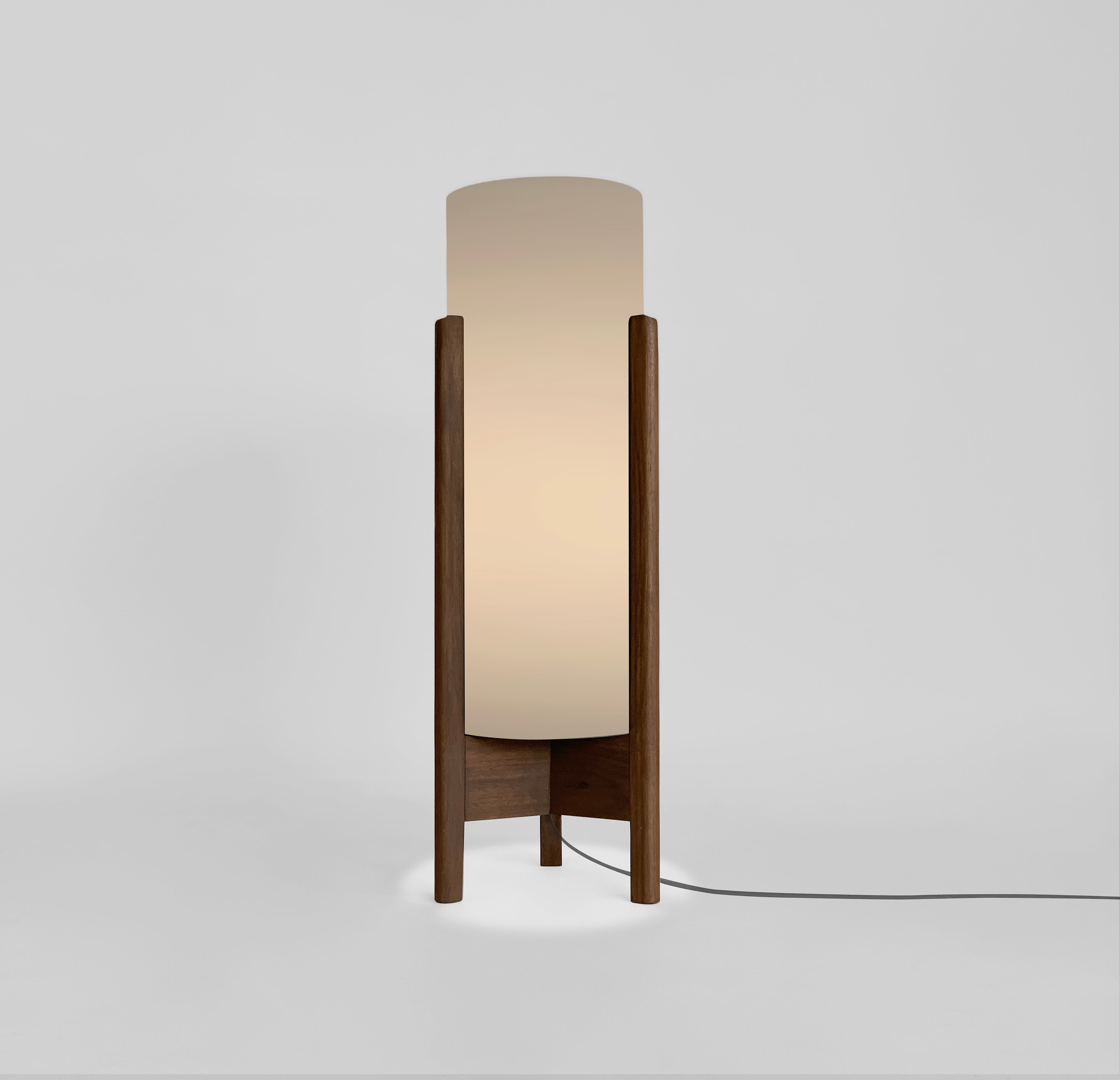 Grey Translucent Mid-century Inspired Tall Lamp - Etsy