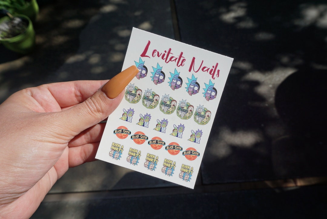 Wubba Lubba Dub Dub Nail Decal Set | Rick and Morty | Nail Art | Nail ...