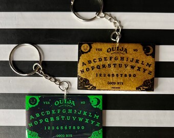 Ouija Board Keychain Mini Ouija Board Carved Wood Key Ring - Etsy