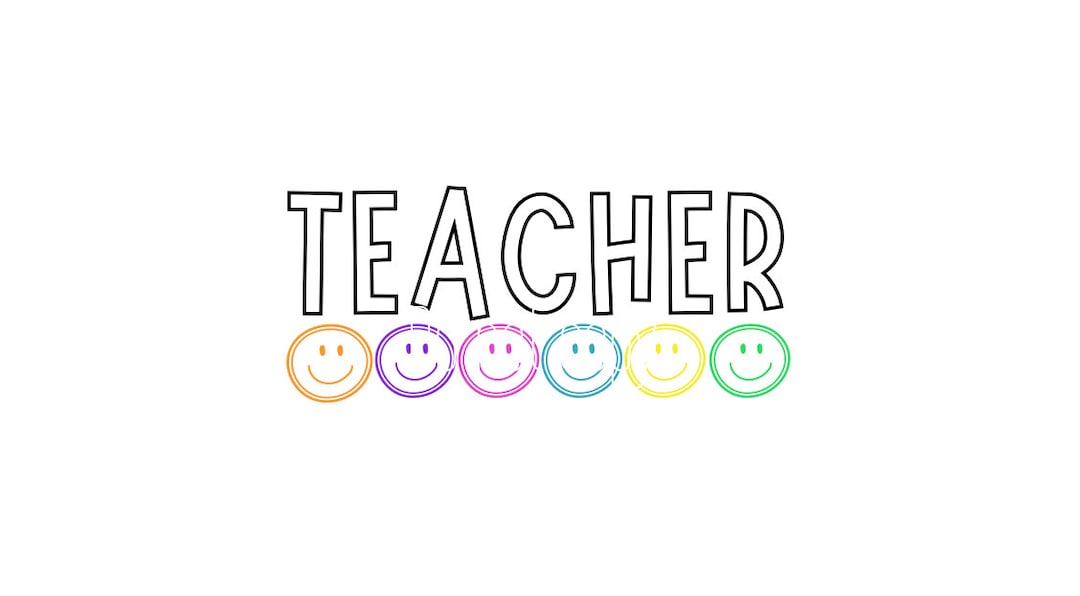Teacher, Smiley Face, Retro, PNG - Etsy