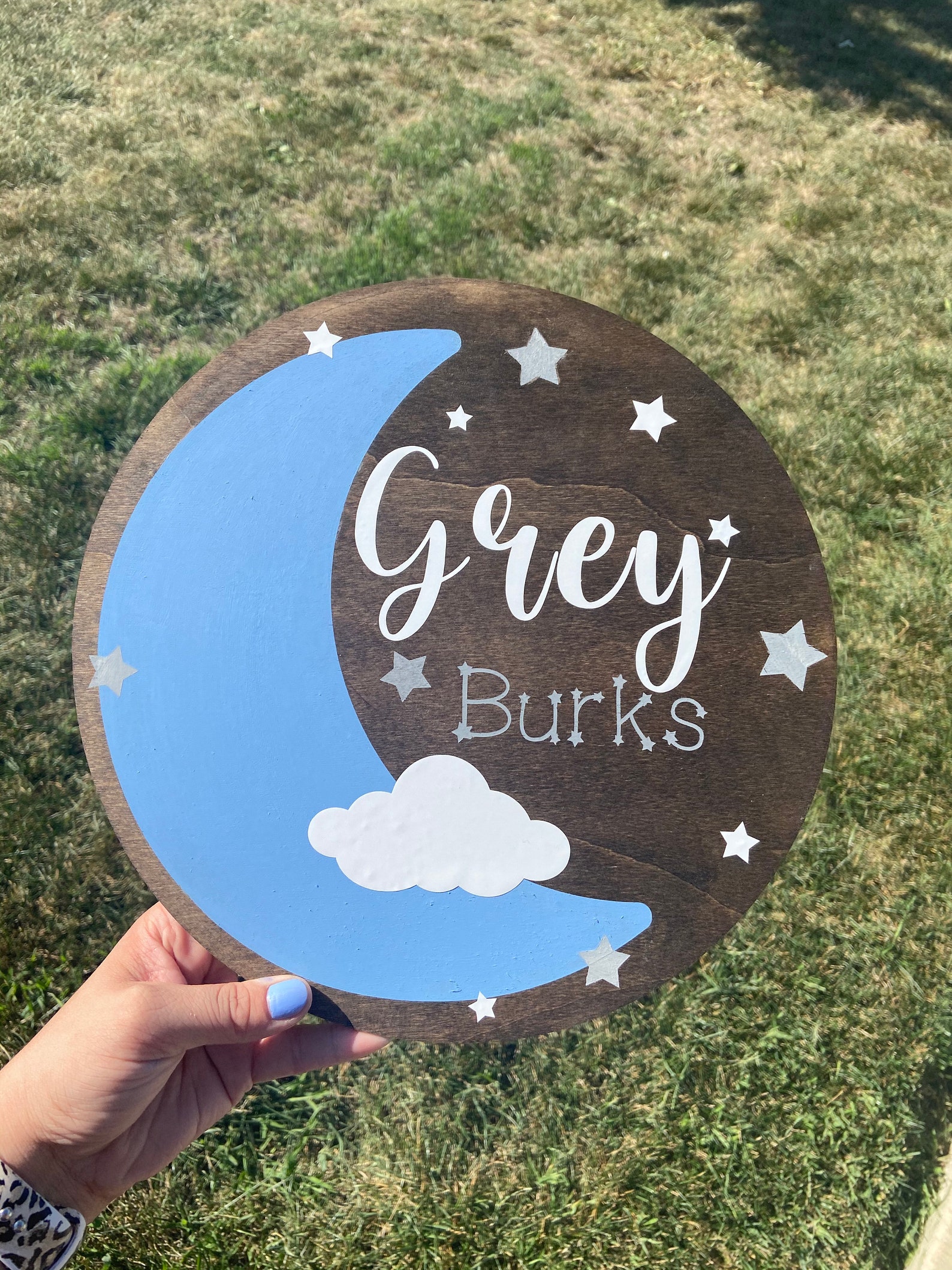 Circle Nursery Signs Kid's Name Signs Circle Name Signs | Etsy