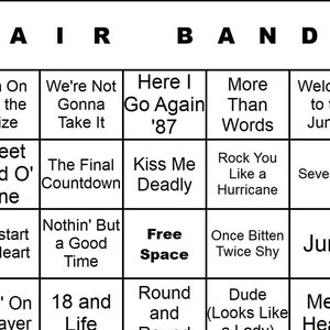 Cardtunz 2000s Hits Music Bingo 100 Cards PRINTED AND LAMINATED Spotify ...