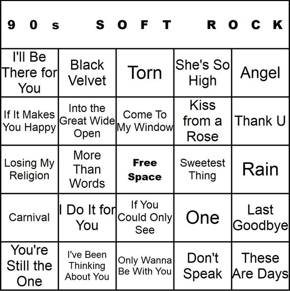 Soft Rock Words