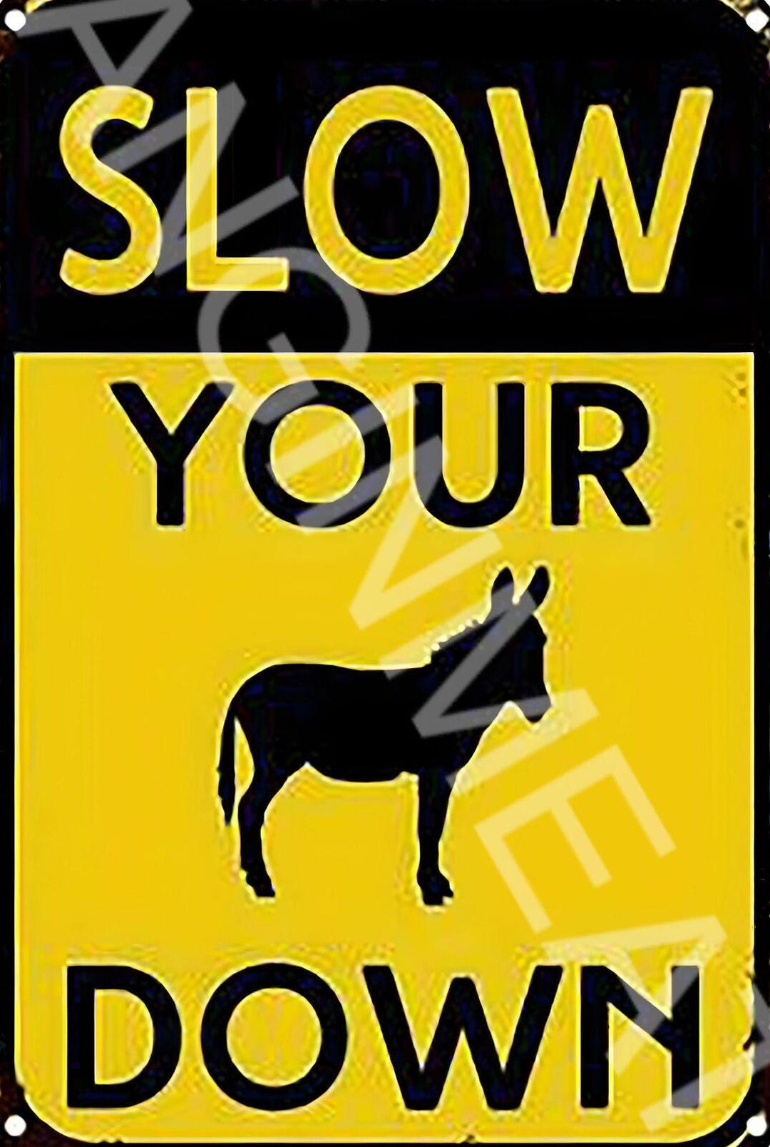 Funny Patio Sign: Slow Your A Down (8x12 Aluminum, Weatherproof) - Etsy