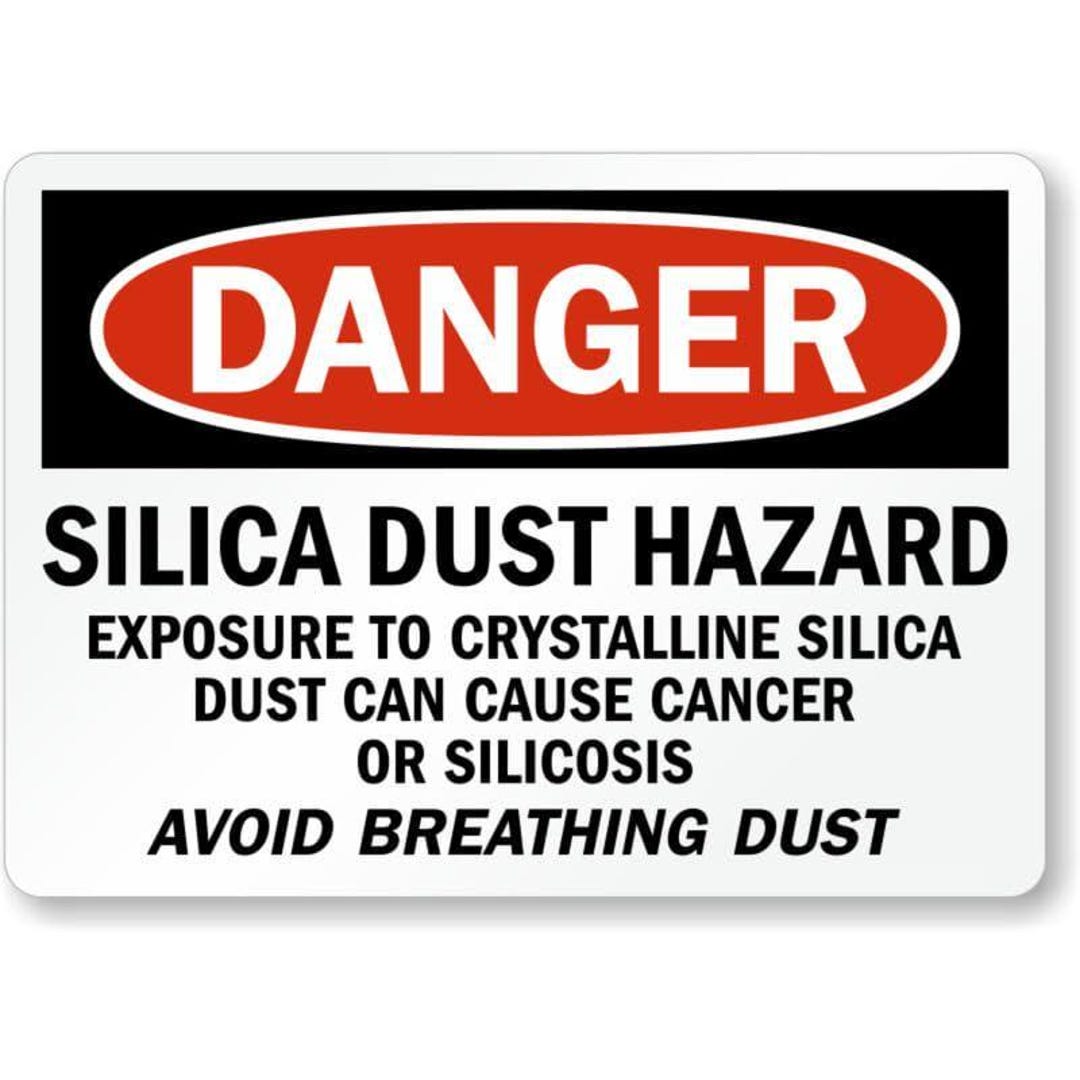 Silica Dust Hazard Sign: Weatherproof Aluminum, Outdoor Safe - Etsy