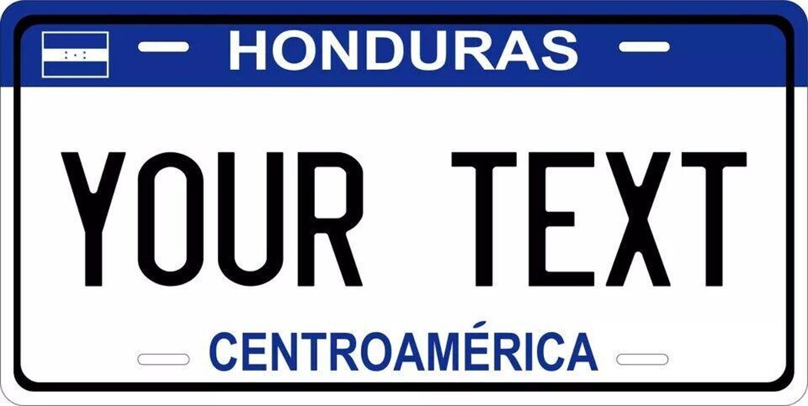 Honduras Blue Custom State License Plate Personalized 12"x6" Size - Etsy