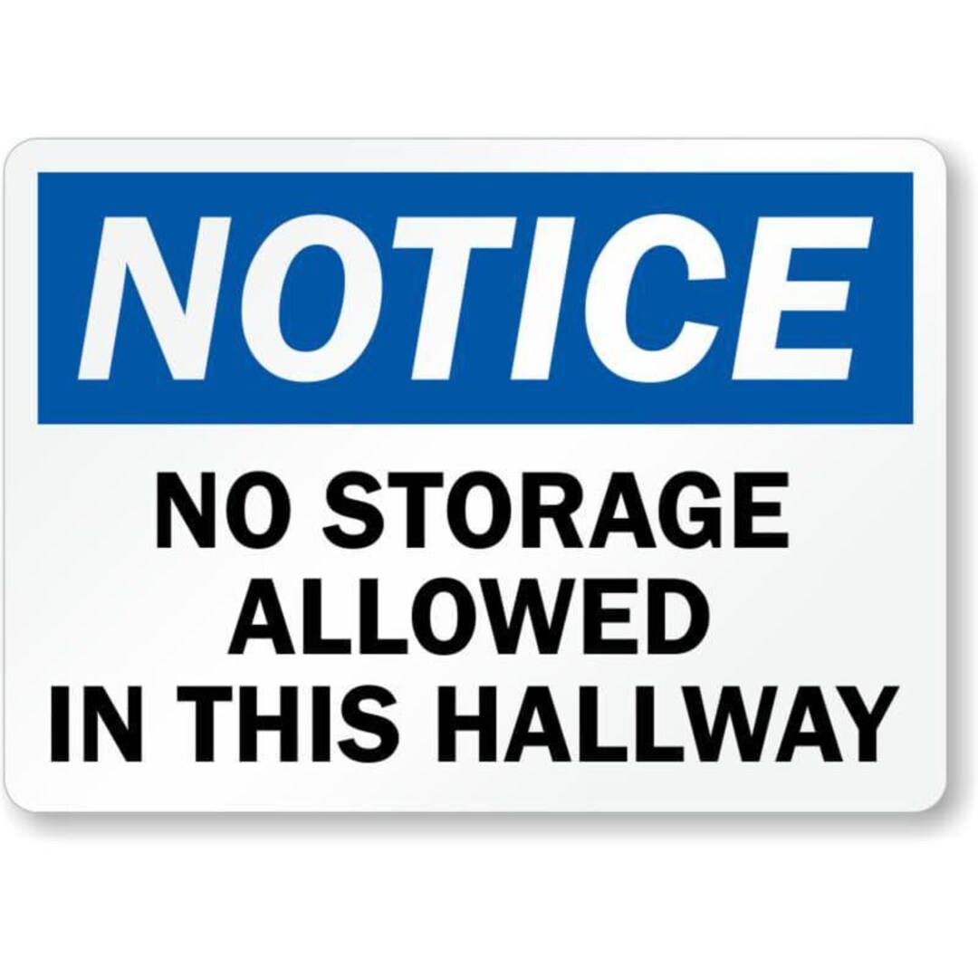 No Storage Allowed Sign - Weatherproof Aluminum, Easy to Hang - Etsy