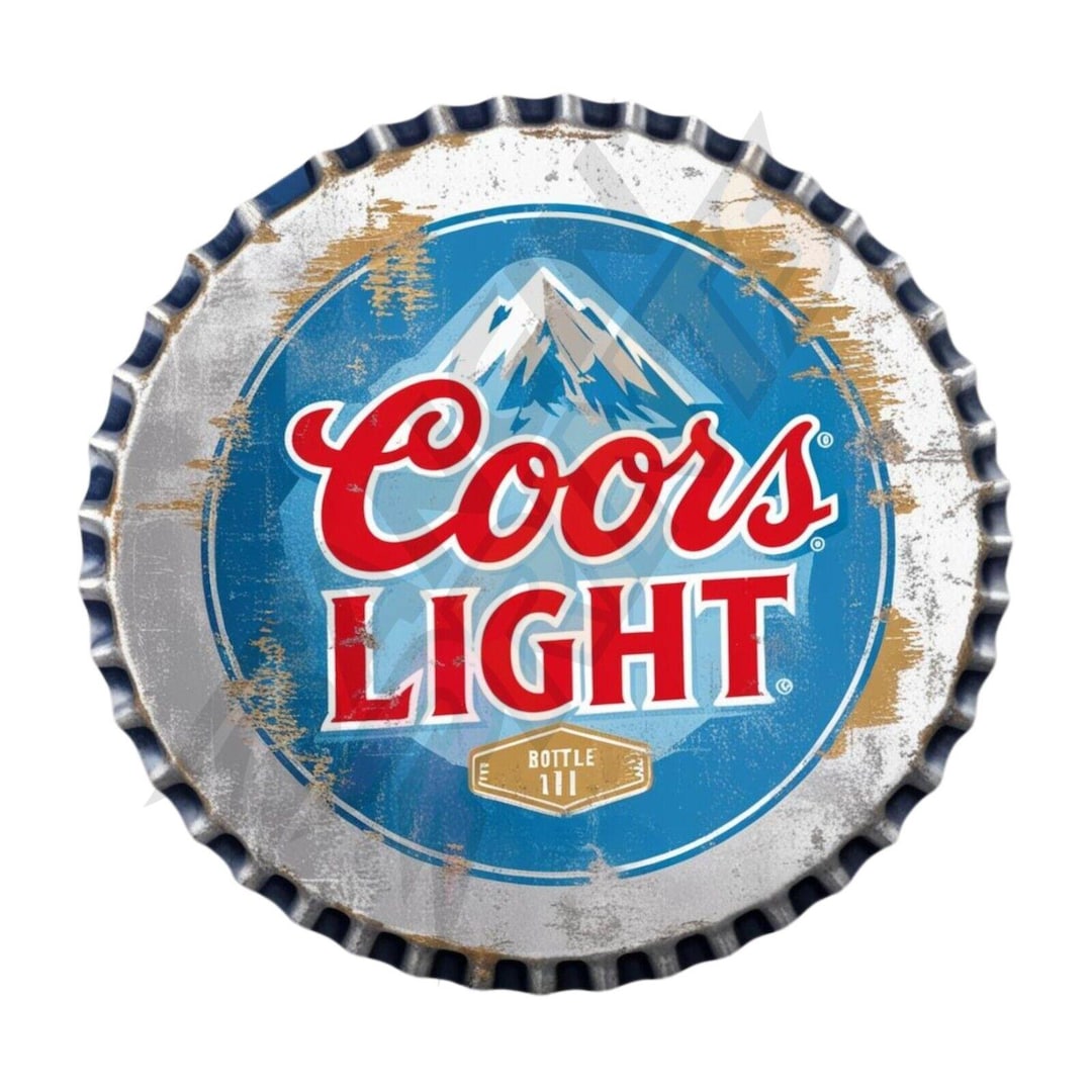 Coors Light Beer Bottle Cap Round Weatherproof Sign Funny - Etsy