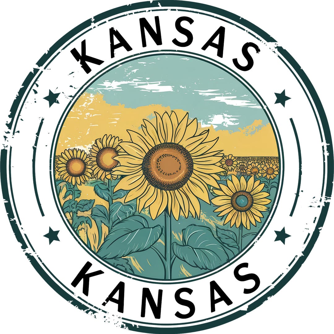 Kansas Outdoor Sign: Weatherproof Aluminum Round (two Sizes Available ...