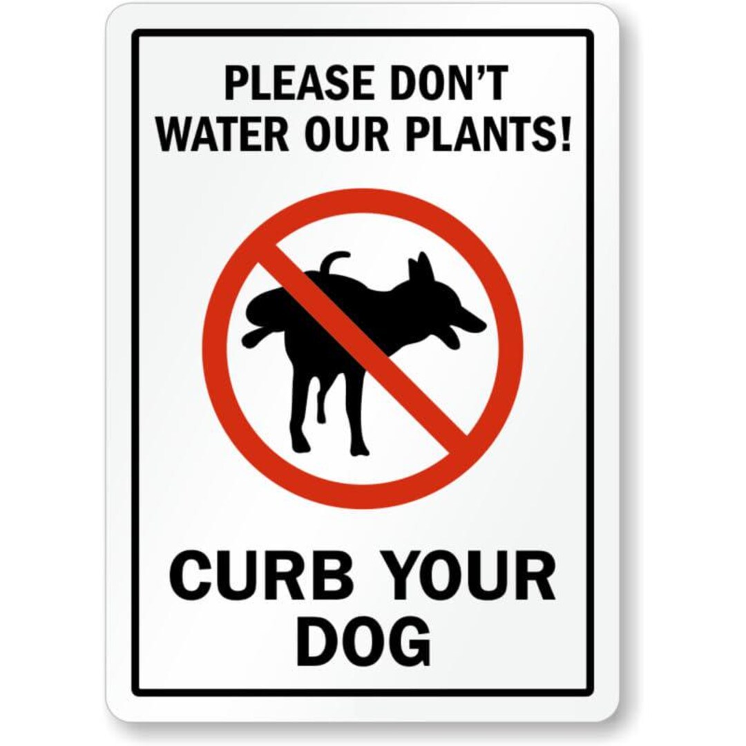 Curb Dog Poop Aluminum Weatherproof Sign B00844 - Etsy