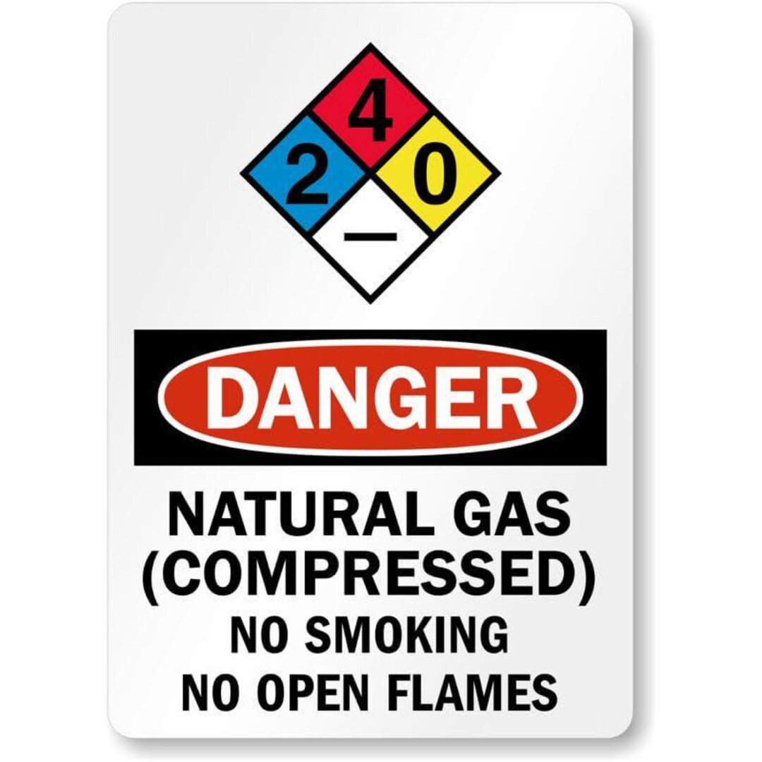 Natural Gas Compressed Nfpa Aluminum Weatherproof Sign C00402 - Etsy