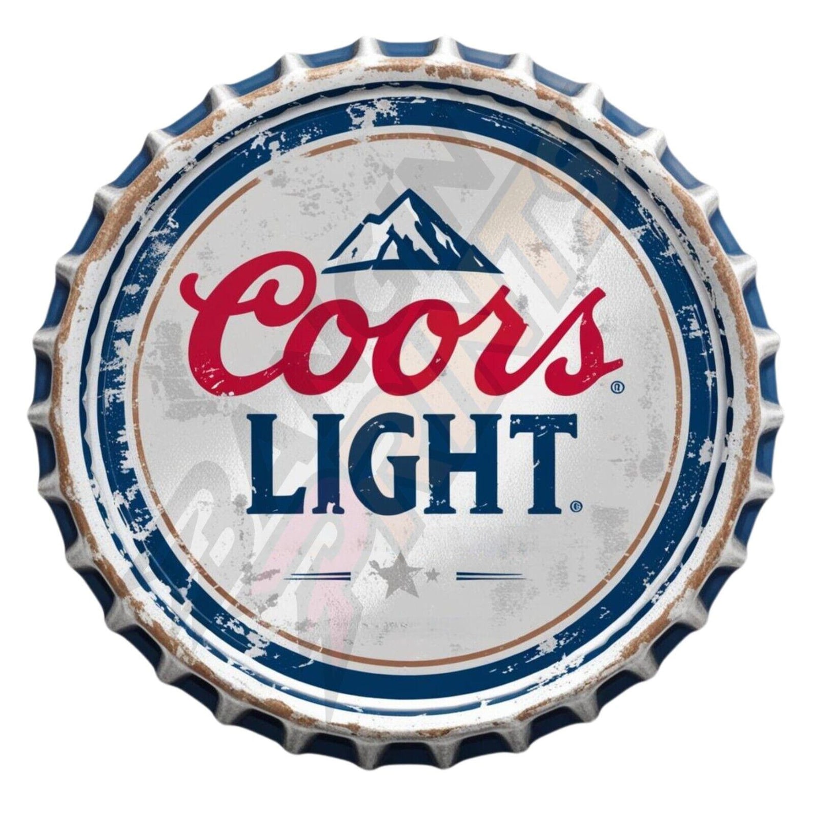 Coors Light Beer Bottle Cap Round Weatherproof Sign Funny - Etsy