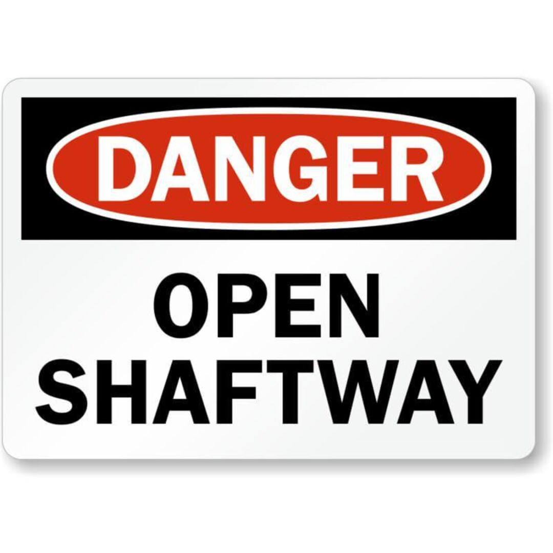 Open Shaftway Safety Sign: Weatherproof Aluminum OSHA Warning - Etsy