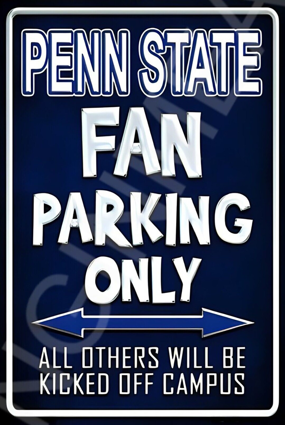Penn State Fan Parking Only Funny Sign Weatherproof Aluminum 8"x12" - Etsy